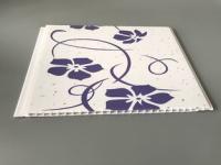 China Customized Purple Flower Pvc Decorative Panels Transfer Printing Fireproof for sale