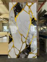 China High Glossy Waterproof Uv Coated Marble Wall Panel For Interior Wall for sale