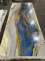 China High Glossy Waterproof Uv Coated Marble Wall Panel For Interior Wall for sale