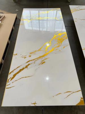 China 2.8mm Modern PVC uv marble sheets Easy Install SPC Wall Panel Luxury For Interior Decorative for sale