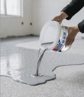 China Epoxy Industrial Flooring High Glossy Epoxy Resin Colored Sand Floor Self Leveling Floor Paint For Garden Hospital for sale