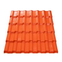 China Popular Spanish UPVC Roof Sheets Brick Color R1050 PVC Roofing Sheets Heat Insulation UPVC Roof Tile Durable ASA Film Coating for sale