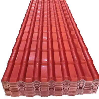 China ASA Coating Colonial Tejas PVC UPVC roofing sheets Building Material Outdoor Rooftop Spanish PVC Wave Synthetic Resin Tiles for sale