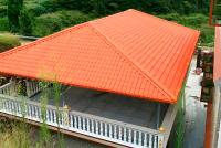 China Residential Homes Light Weight 2mm Thickness Spanish Style PVC Roofing Material For Construction for sale