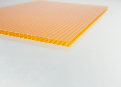 China Orange Polycarbonate Roofing Sheets For Building Skylights 6mm Thickness for sale