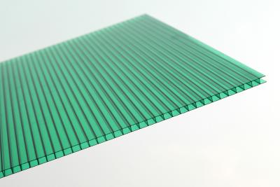 China Anti Fire Green Plastic Corrugated Roofing Sheets , Polycarbonate Wall Panels for sale