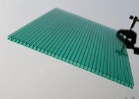 China Soundproof Polycarbonate Patio Roof Panels , Green Plastic Roofing Sheets for sale