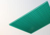 China Soundproof Polycarbonate Patio Roof Panels , Green Plastic Roofing Sheets for sale