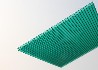 China Soundproof Polycarbonate Patio Roof Panels , Green Plastic Roofing Sheets for sale