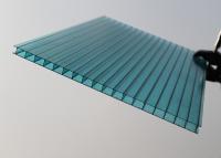 China Lake Blue Polycarbonate Sheet , Embossed Hollow Polycarbonate Roof Panel for sale