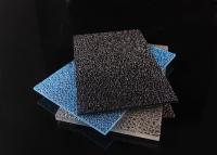 China 3mm Embossed Solid Polycarbonate Sheet / Lichee Partition UV Polycarbonate Panels for sale