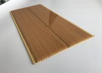 China Middle Groove Printing PVC Wood Panels Easy to install wooden color PVC panels Surface Fire Retardant for sale