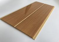 China Middle Groove Printing PVC Wood Panels Easy to install wooden color PVC panels Surface Fire Retardant for sale