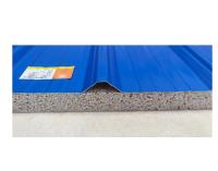 China Non Flammable Sandwich Insulation Panels Customized Waterproof Roof Sandwich Panel Blue for sale
