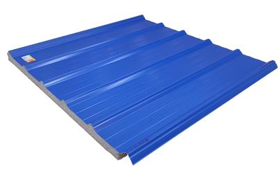 China Customized Insulated Sandwich Panel Blue Fireproof Sandwich Panel Environmentally Friendly for sale