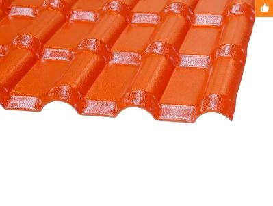 China High-Performance Residential Roofing Sheet Orange UPVC Plastic Roof Tiles for sale