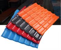 China Sound Insulation Synthetic Resin Roof Tiles 2.5mm - 3.0mm Thickness ASA PVC Tiles for sale