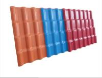 China UV Resistant ASA Synthetic Resin Tile Brick Red Purplish Red Dark Green Blue Grey Custom Roof Tile for sale