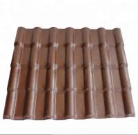 China UV Resistant ASA Synthetic Resin Tile Brick Red Purplish Red Dark Green Blue Grey Custom Roof Tile for sale