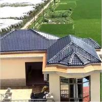 China UV Resistant ASA Synthetic Resin Tile Brick Red Purplish Red Dark Green Blue Grey Custom Roof Tile for sale