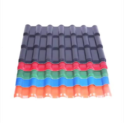 China Versatile ASA Synthetic Resin Tile Red Green Bule Architectural Roof Tiles for sale