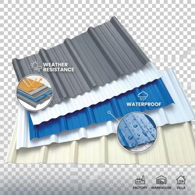 China Long Span Trapezoidal PVC Roof Sheet with Customizable Length and High Load Capacity for sale