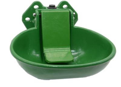 China Green Powder Coated Cast Iron Drinking Bowl, 2.5L, Cast Iron Tongue With Brass Valve for sale