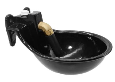 China cast iron drinking bowl with tube valve, 1.8L, black color, enameled for sale