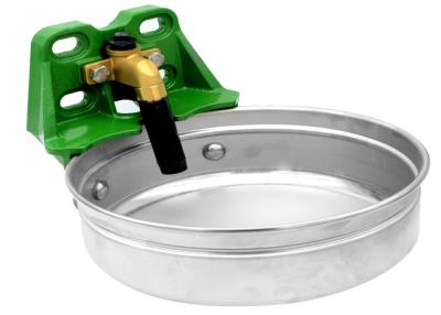 China large 304 stainless steel water bowl for cow, capacity 5L, tube valve, cast iron bracket for sale