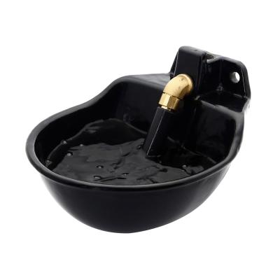 China Brass Valve 2.5l Enamelled Cattle Water Bowls Easy Cleaning for sale