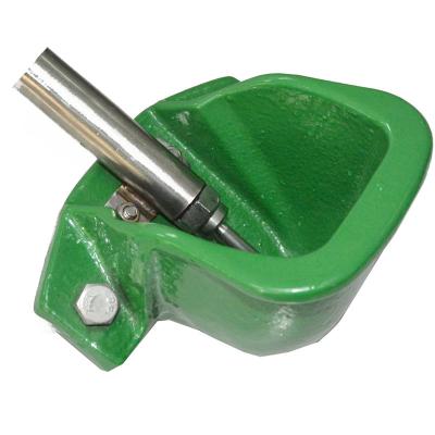 China Coated Powder Cast Iron Water Bowls For Wall Or Tube Mounting Green Color for sale