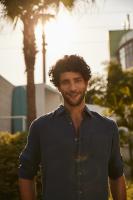China Linen Dark Blue Men Shirt Garment Dyed Loose Long Sleeves for sale