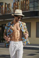 China Summer Button Up Shirts Mens Short Sleeve Hawaiian Casual Floral Shirts for sale