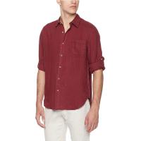 China Vintage Large Thin Mens Casual Linen Shirts Long Sleeve Woven for sale