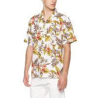 China Tropical Rainforest Men'S Printed Short Sleeve breathable linen shirt for sale