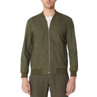 China Outwear Zip Up Casual Linen Clothing Lightweight Stylish Bomber Jacket For Men for sale