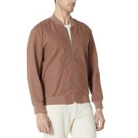 China Outwear Zip Up Casual Linen Clothing Lightweight Stylish Bomber Jacket For Men for sale