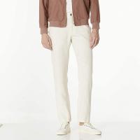China Multicolor Mens Lightweight Summer Linen Trousers Breathable Straight Leg Dress Pants for sale