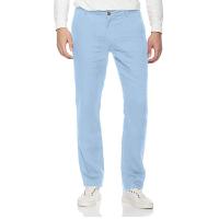 China Multicolor Mens Lightweight Summer Linen Trousers Breathable Straight Leg Dress Pants for sale