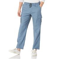 China Washable Drawstring Closure Pants 44% Linen 56% Cotton Cropped Cargo Trousers Mens for sale