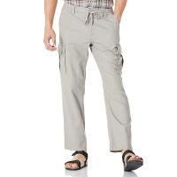 China Washable Drawstring Closure Pants 44% Linen 56% Cotton Cropped Cargo Trousers Mens for sale