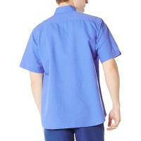 China Men'S 52% Linen Breathable Short Sleeve Shirts Solid Color Button Down Shirts for sale