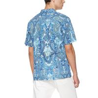 China Relaxed Fit Mens Casual Short Sleeve Shirts 48% Cotton Vintage Aloha Style for sale