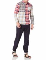 China Mix Plaid checked Mens Casual Linen Shirts XS~XXXL With 48% Cotton for sale