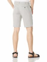China Breathable Mens Casual Summer Shorts Grey Zipper Closure Low Rise Linen Shorts for sale