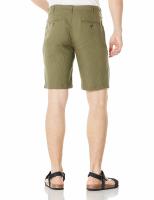 China Standard Fit Army Green Mens Linen Shorts Drawstring Casual Style OEM for sale