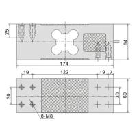 China Ruijia 150kg Electronic Floor Scales Load Cell Surface Anodized And Anti-corrosion , Integral Structure for sale