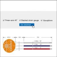 China GCF120-1CB Three-Axis Strain Gauge Sensor 120Ω Resistance φ5mm Size for PCB Deformation Measurement for sale