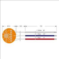 China GCF120-1CB Three-Axis Strain Gauge Sensor 120Ω Resistance φ5mm Size for PCB Deformation Measurement for sale
