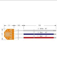 China Ruijia 2.5×2.5mm Bridge Strain Gage Sensor with 120Ω Resistance and Temperature Self-Compensation for sale